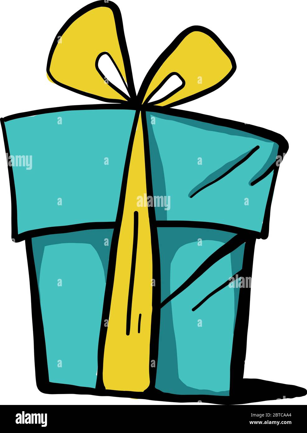 Birthday present , illustration, vector on white background Stock ...