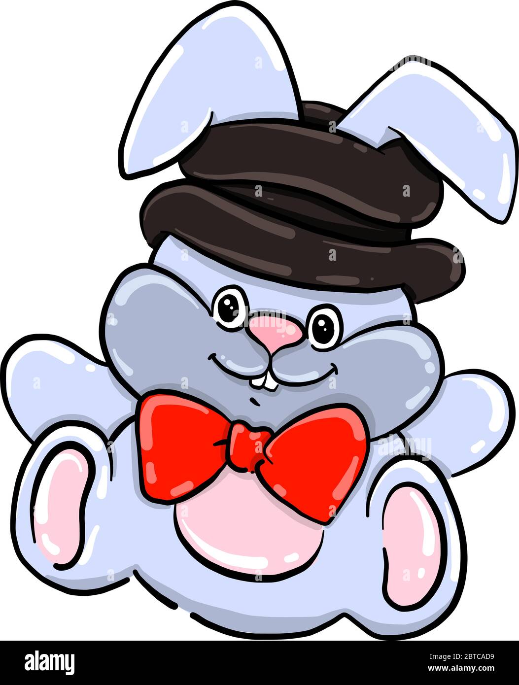 Bunny with hat , illustration, vector on white background Stock Vector ...