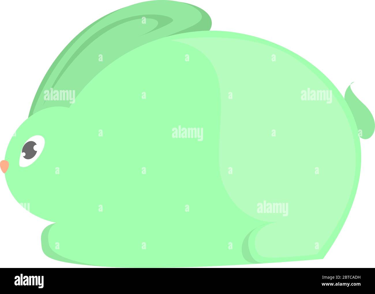 Green hare , illustration, vector on white background Stock Vector ...