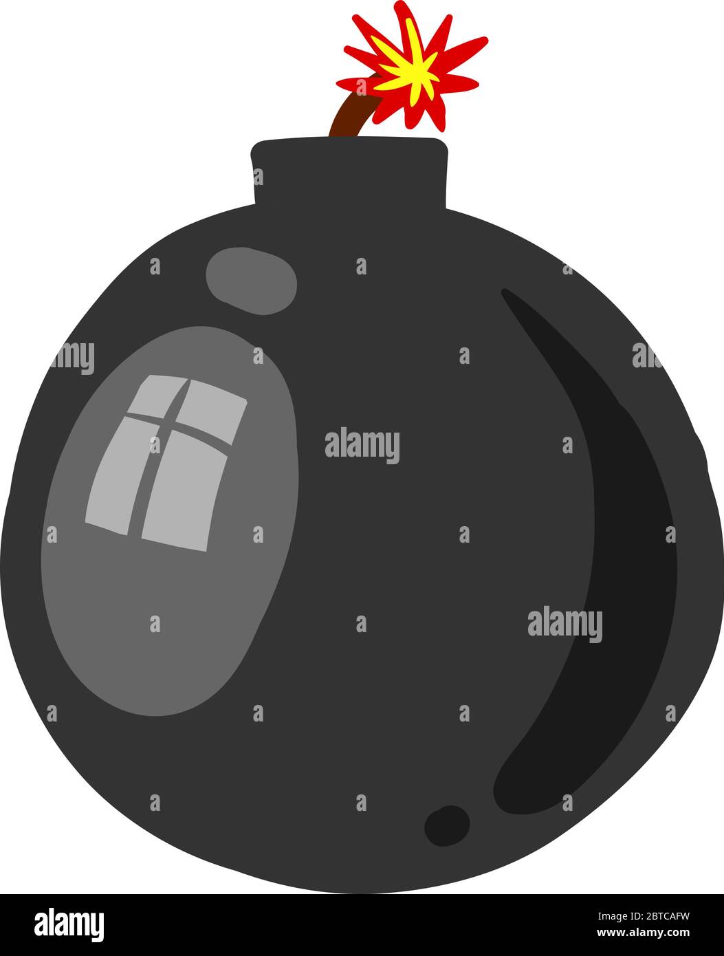 Flat bomb , illustration, vector on white background Stock Vector Image ...