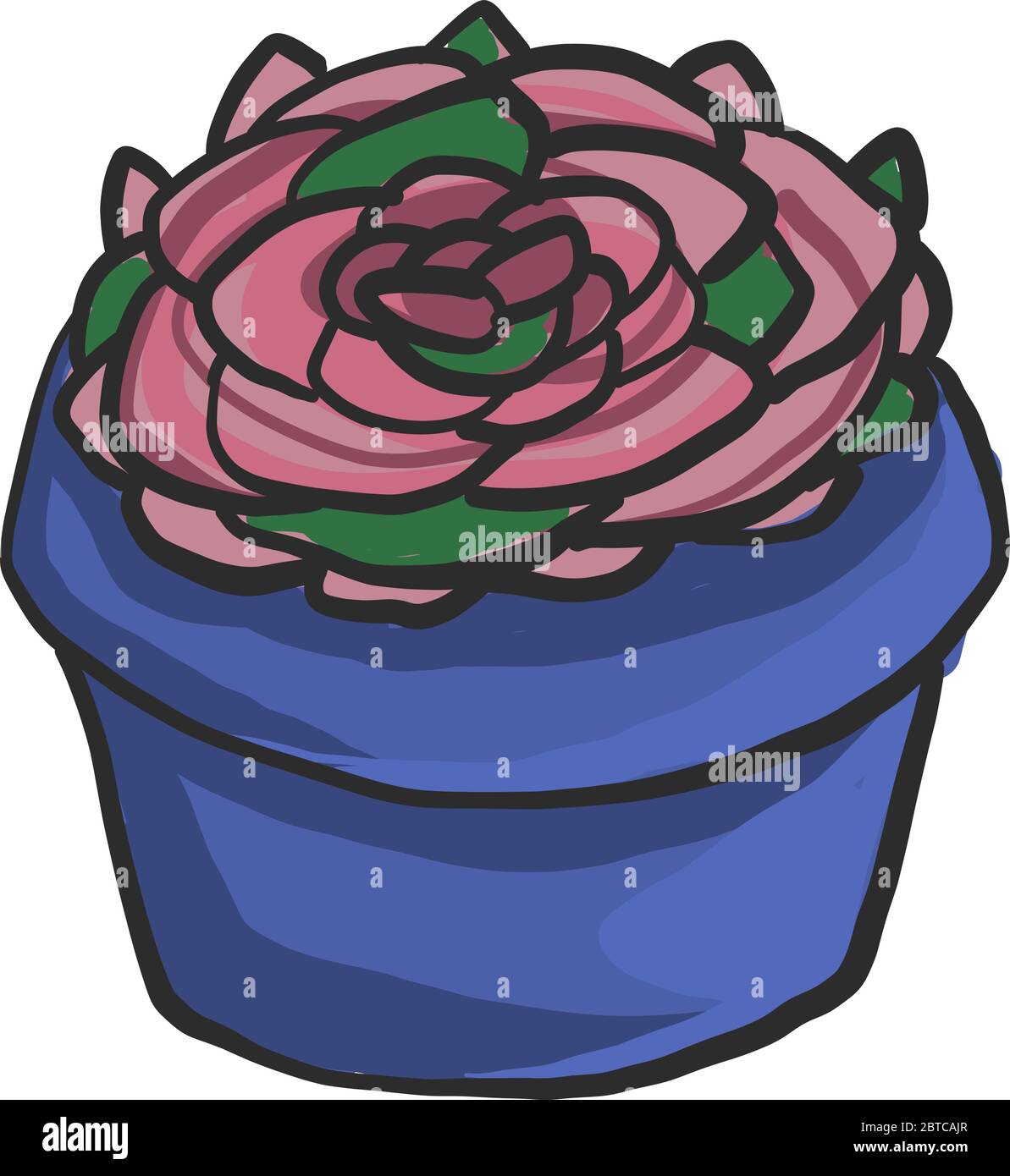 Cute plant in pot , illustration, vector on white background Stock ...