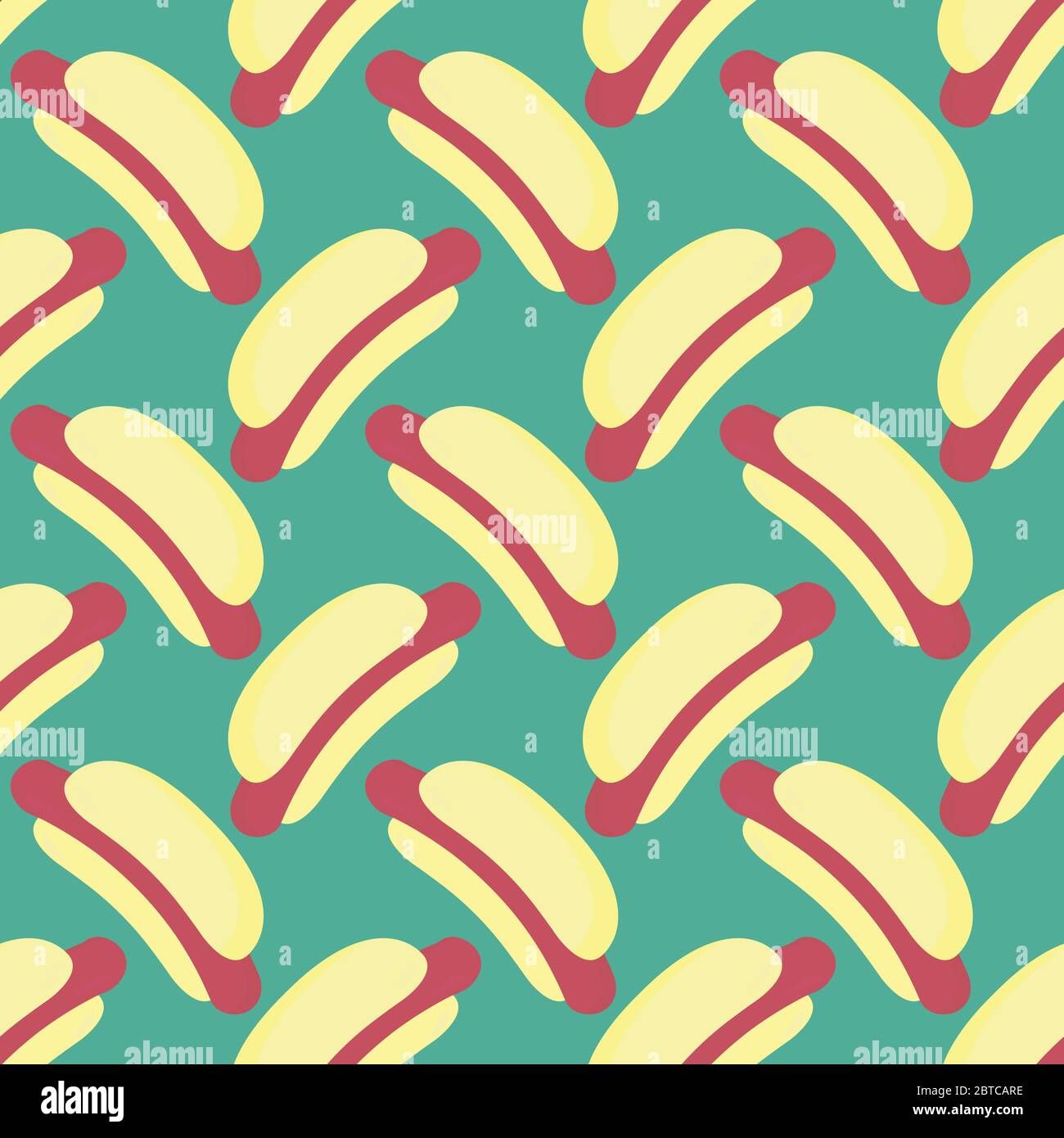 Hot dog pattern , illustration, vector on white background Stock Vector ...