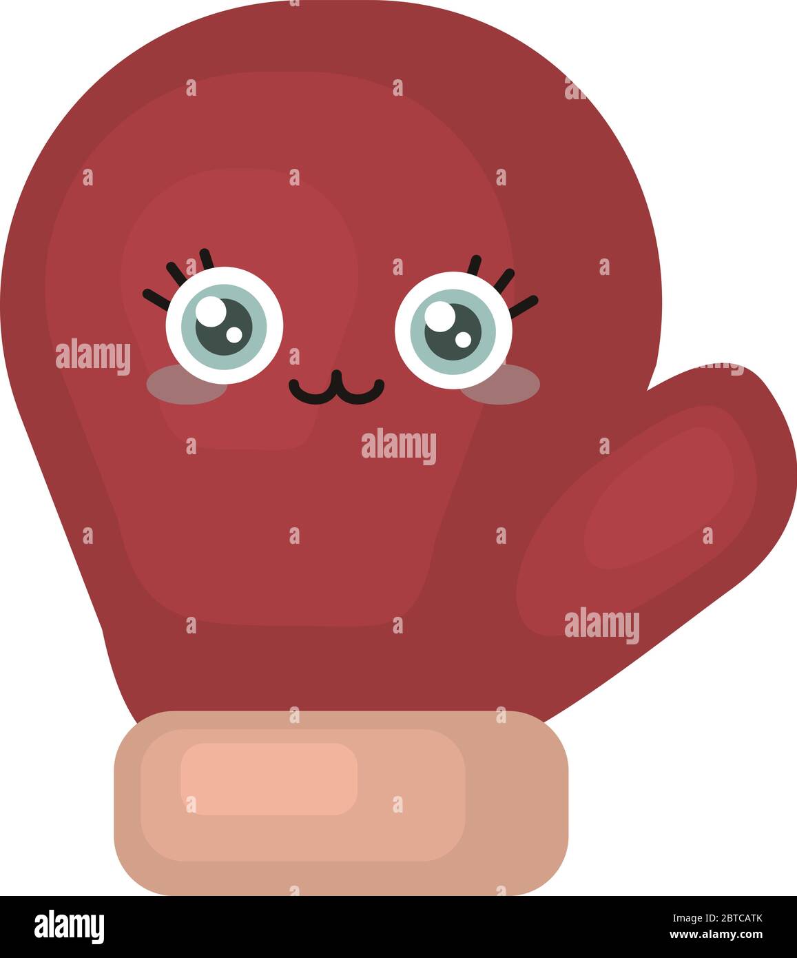 Red mitten , illustration, vector on white background Stock Vector ...