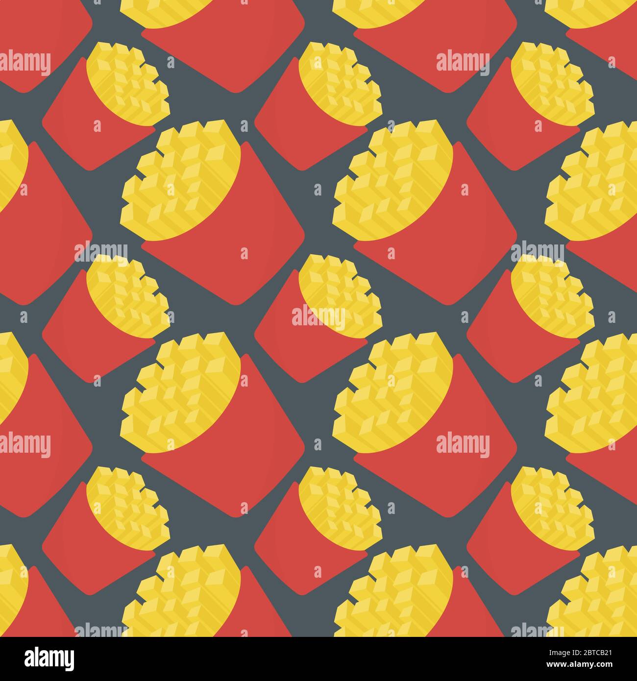 French fries pattern , illustration, vector on white background Stock ...