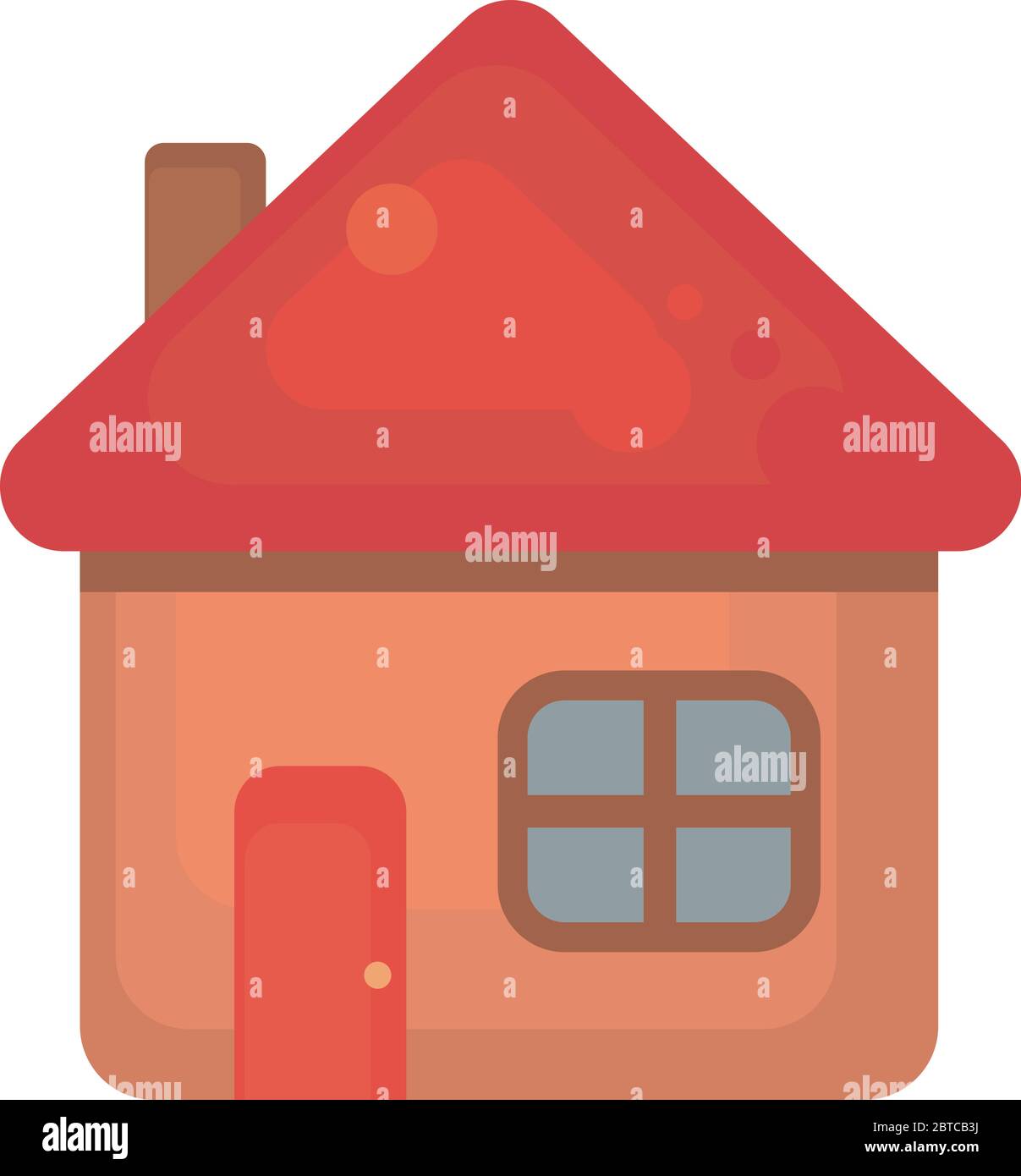 Red house , illustration, vector on white background Stock Vector Image ...