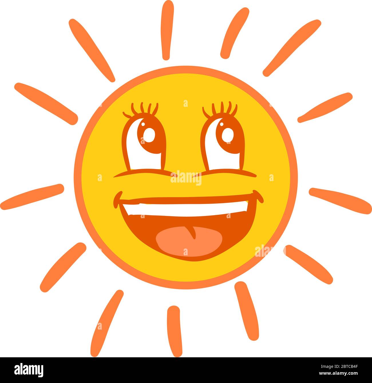 Happy sun illustration Stock Vector Images - Alamy
