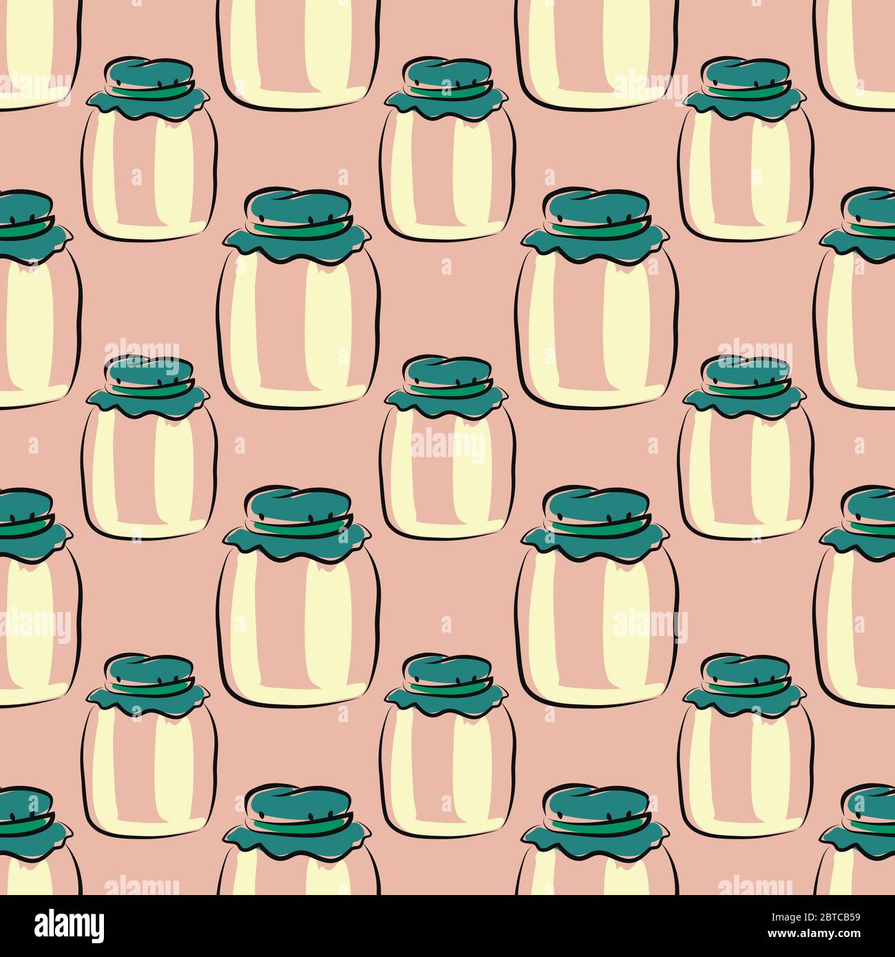 Jars pattern , illustration, vector on white background Stock Vector ...