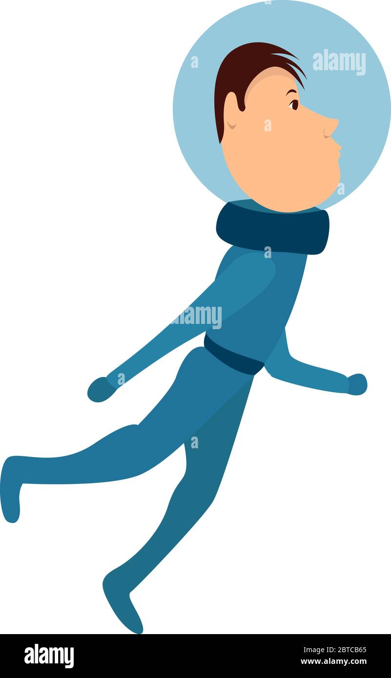 Man in space , illustration, vector on white background Stock Vector ...