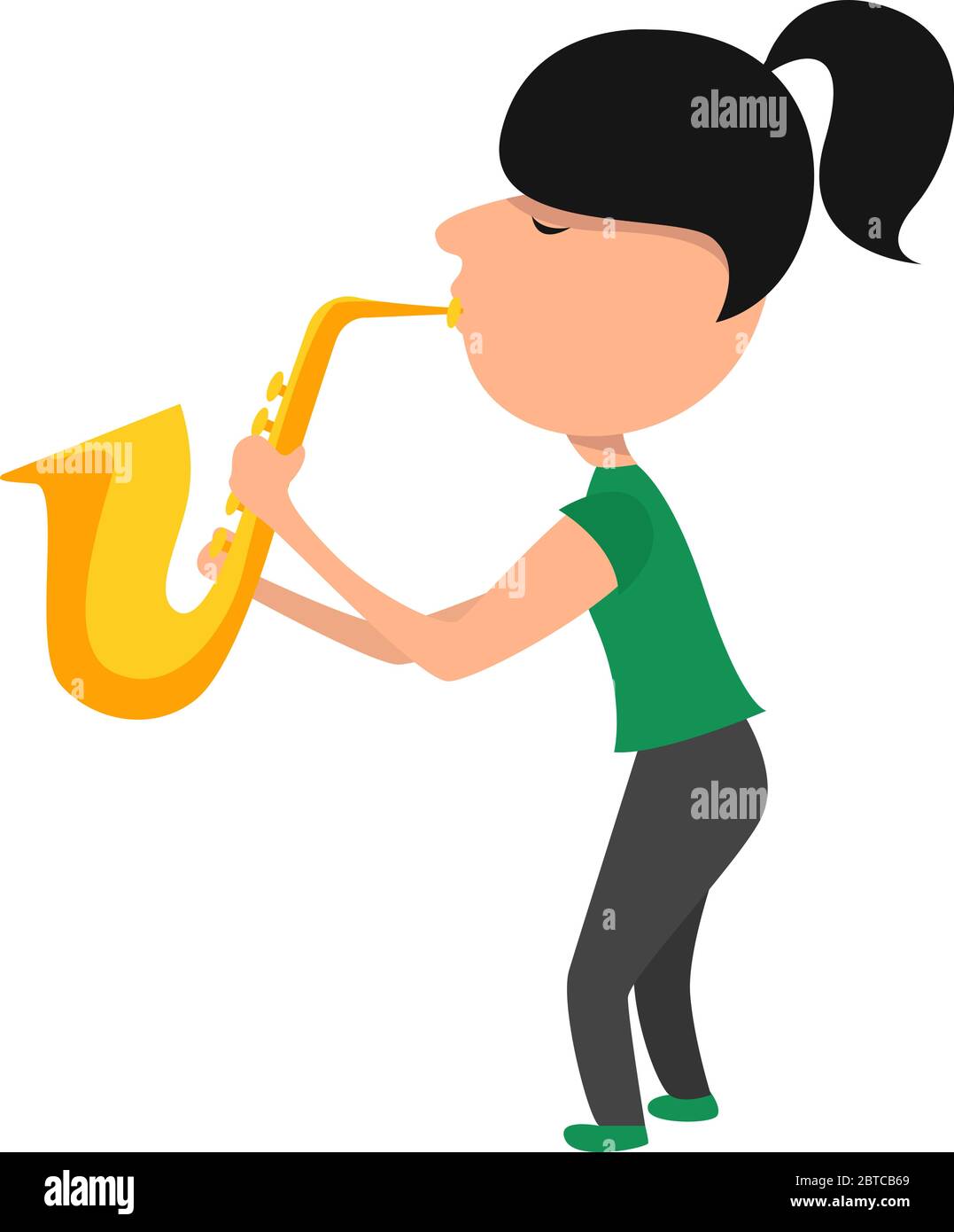 Person playing saxophone Stock Vector Images - Alamy