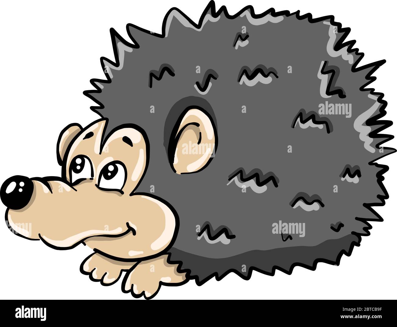 Gray hedgehog , illustration, vector on white background Stock Vector ...