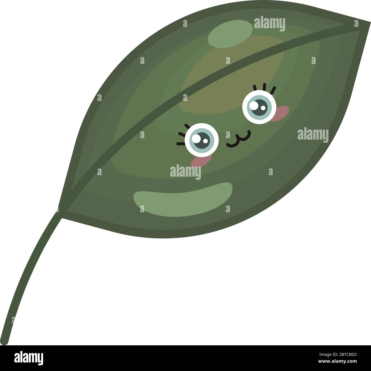 Cute leaf , illustration, vector on white background Stock Vector Image ...