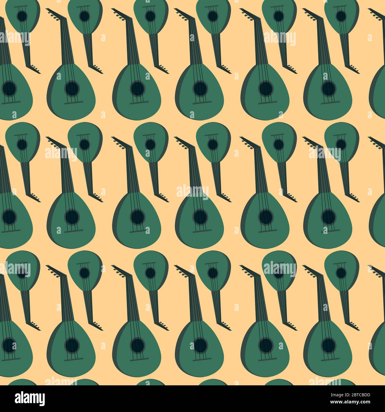 Music instrument pattern , illustration, vector on white background ...