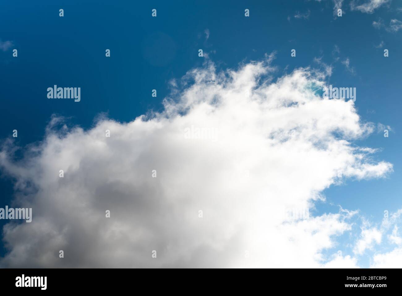 Beautiful sky with volumetric clouds, and the rays of the sun. For any ...