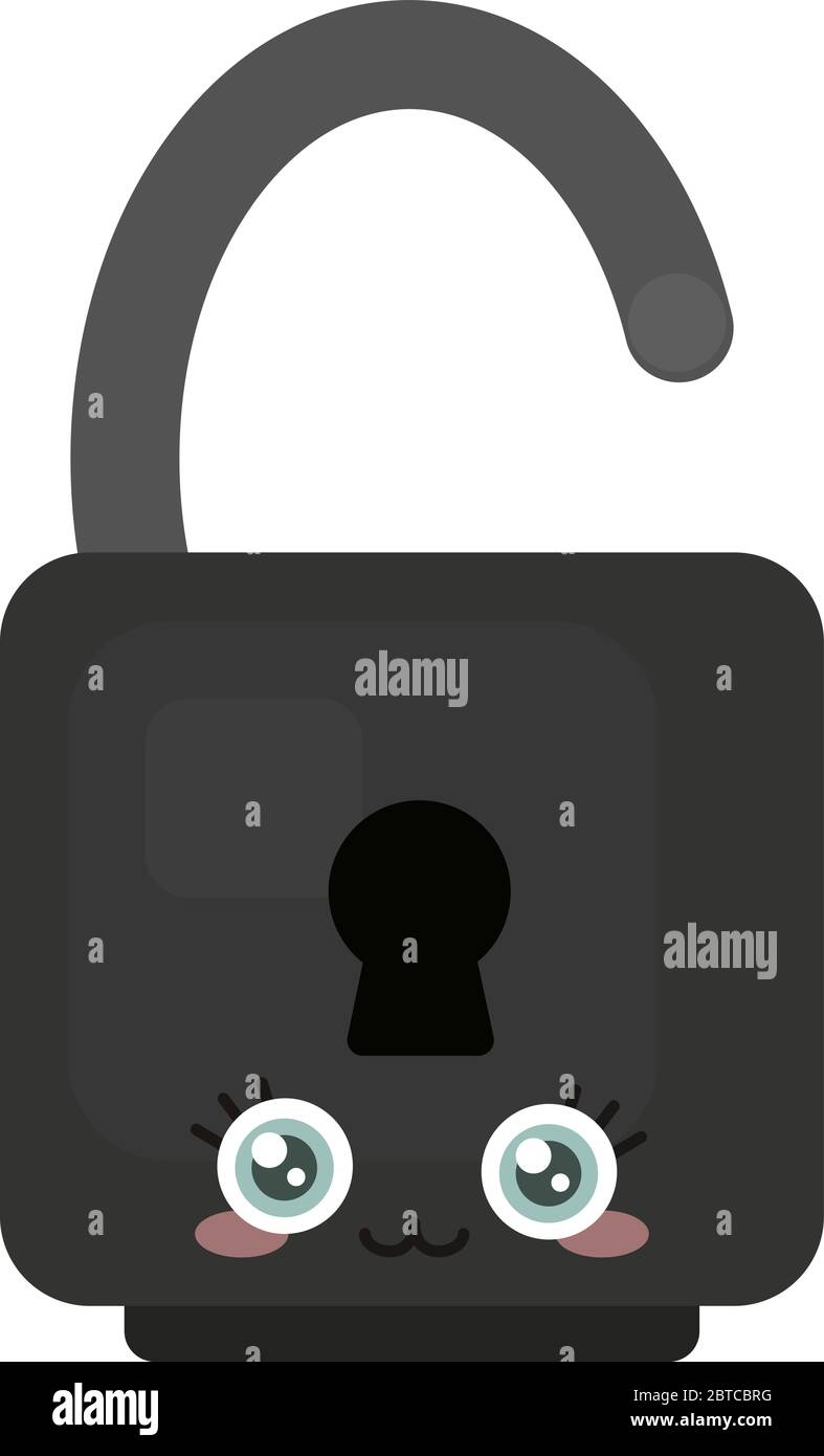 Unlock padlock on black Stock Vector Images - Alamy