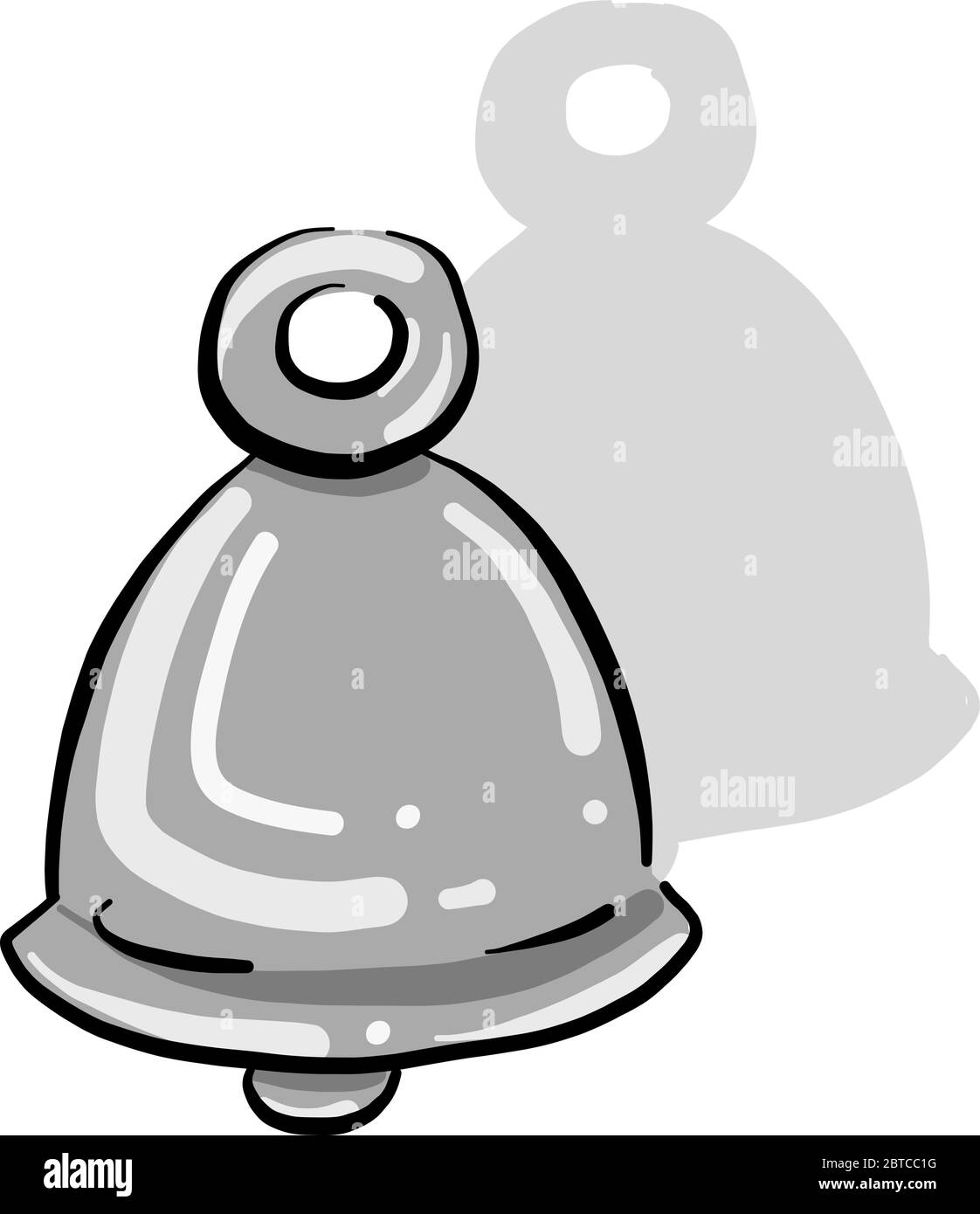 Metal bell , illustration, vector on white background Stock Vector ...