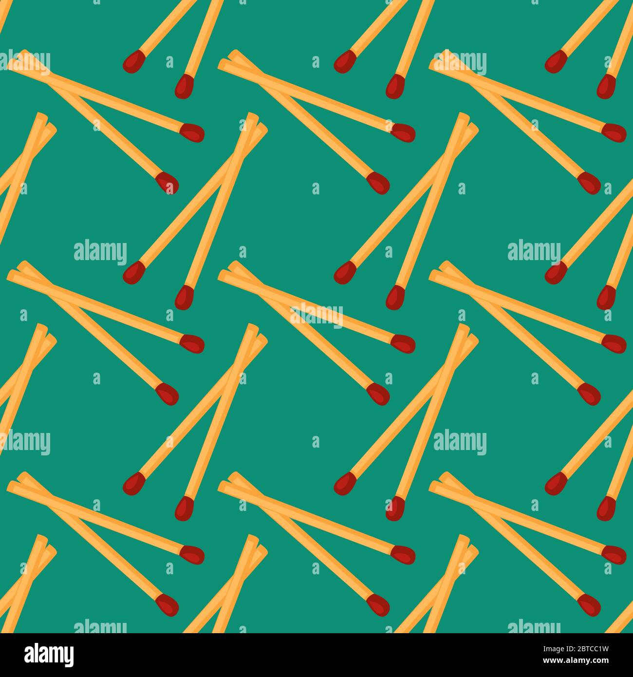 Fire matches pattern , illustration, vector on white background Stock ...