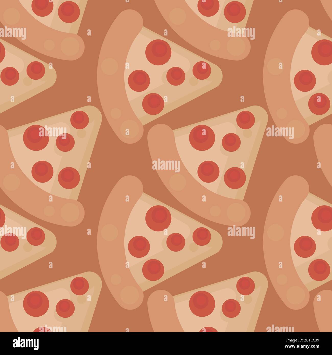 Pizza slices pattern , illustration, vector on white background Stock ...