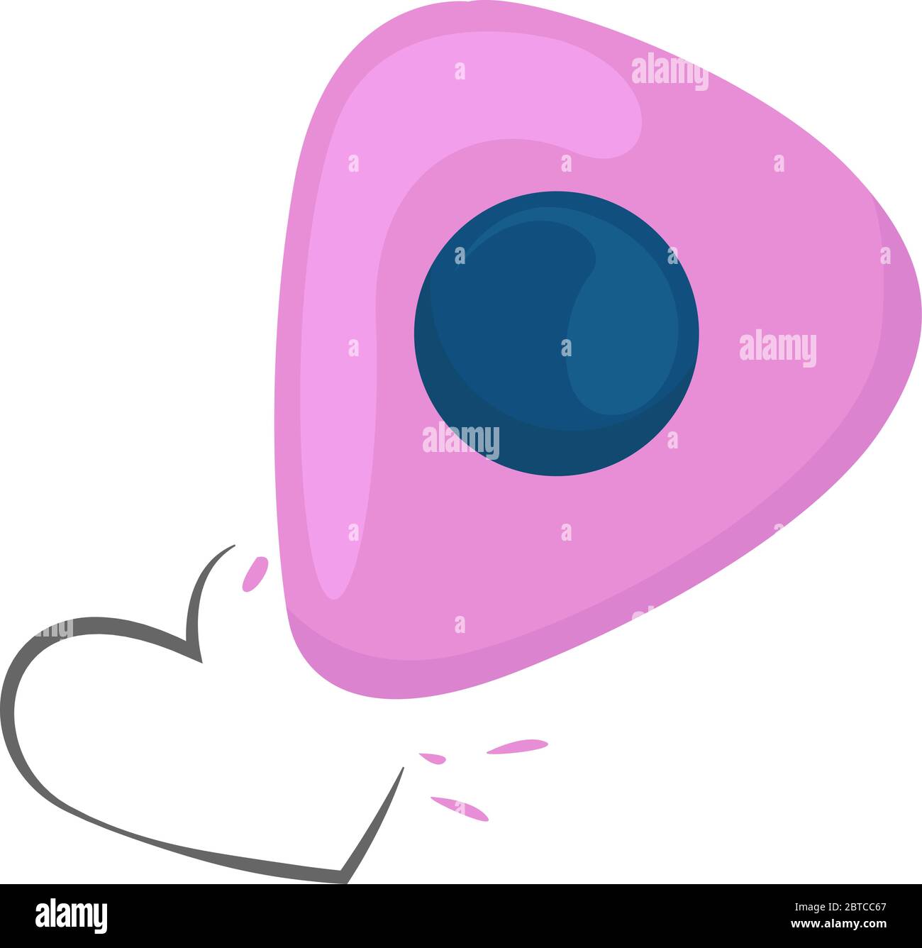 Pink eraser , illustration, vector on white background Stock Vector ...