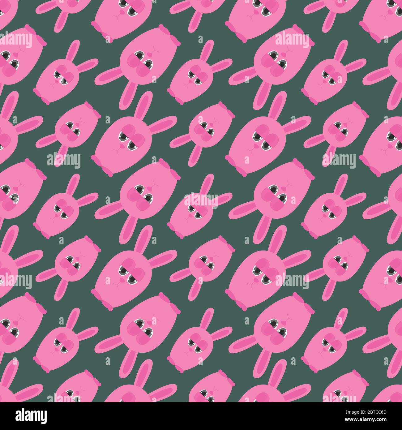 Cute rabbit pattern , illustration, vector on white background Stock ...