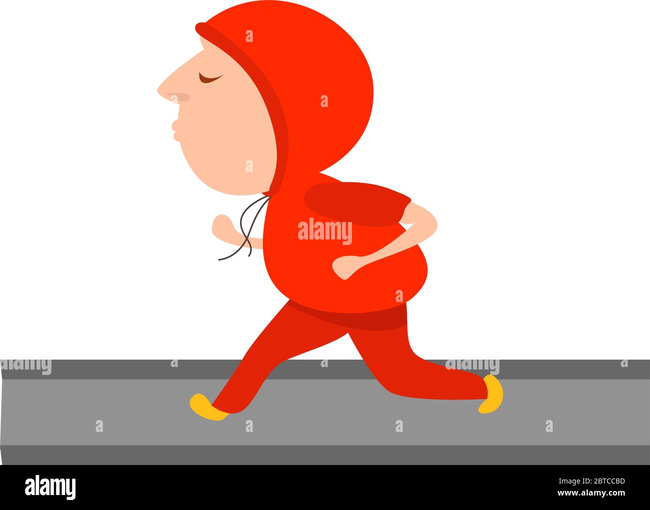 Morning running , illustration, vector on white background Stock Vector ...
