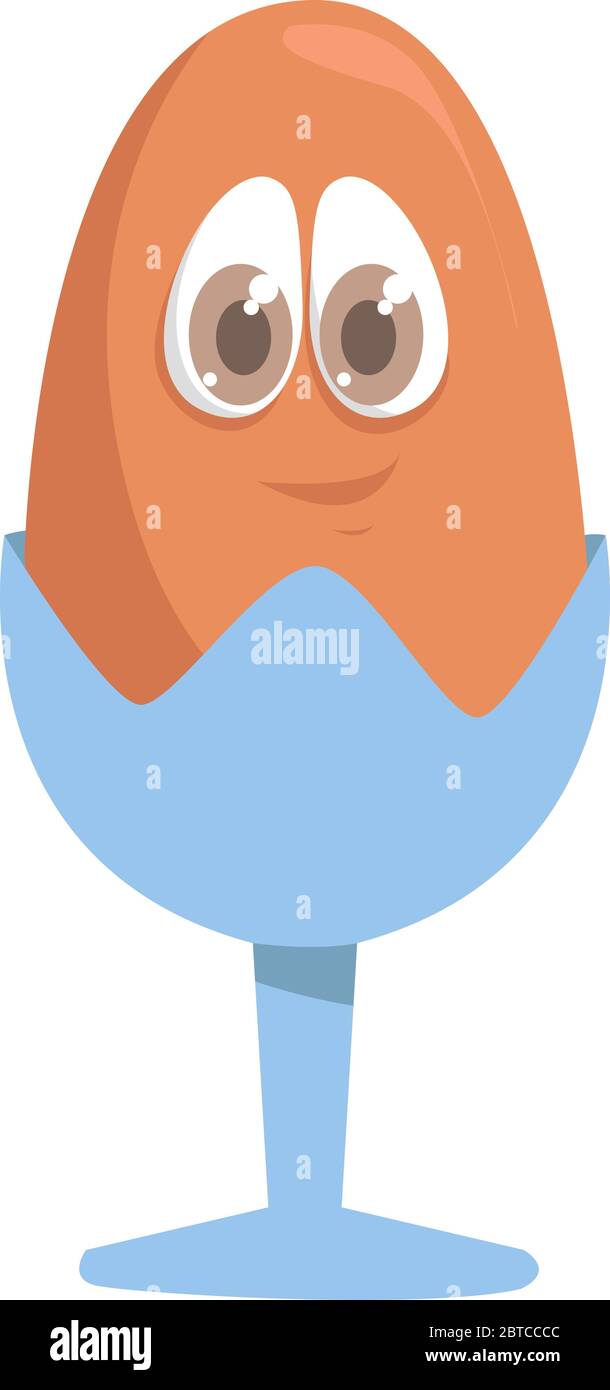 Sad egg , illustration, vector on white background Stock Vector Image ...