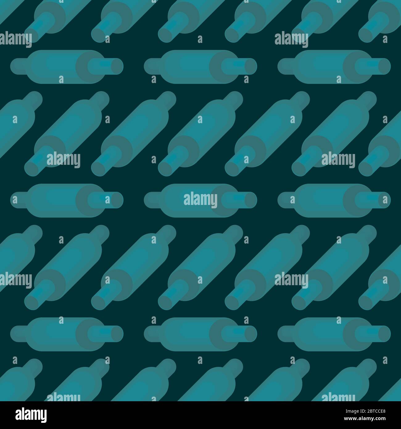 Rolling pins pattern , illustration, vector on white background Stock ...