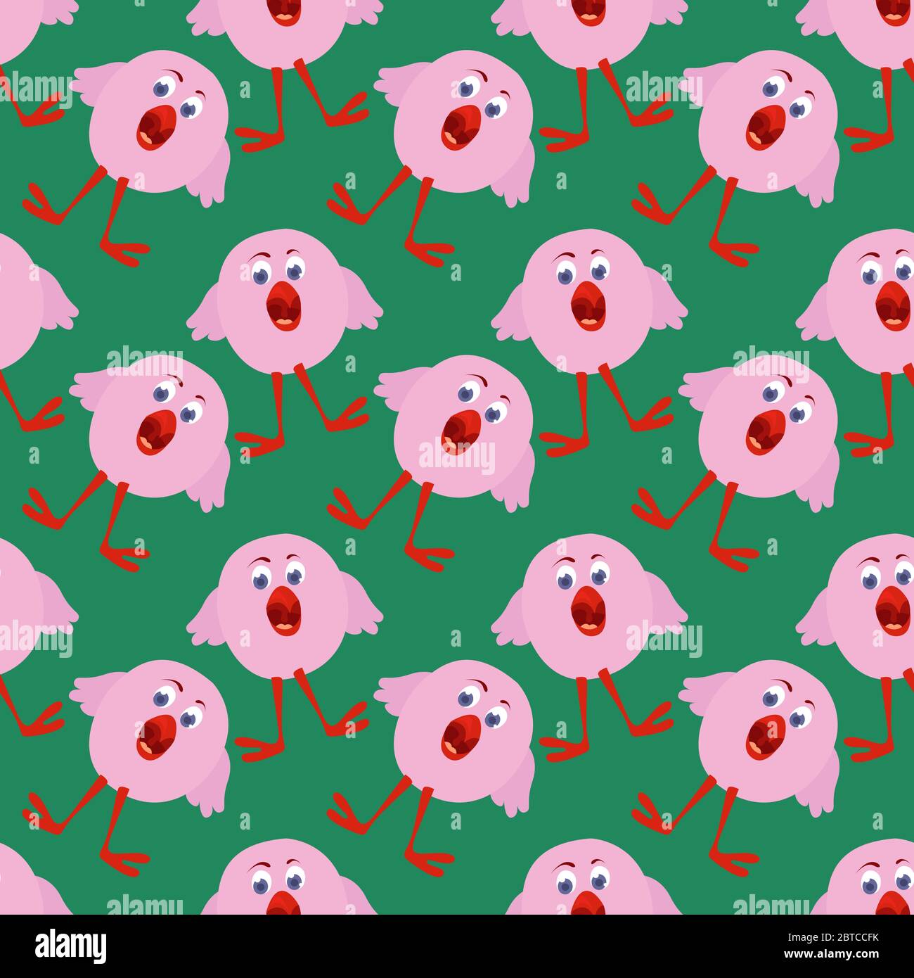 Screaming chicken , illustration, vector on white background Stock ...