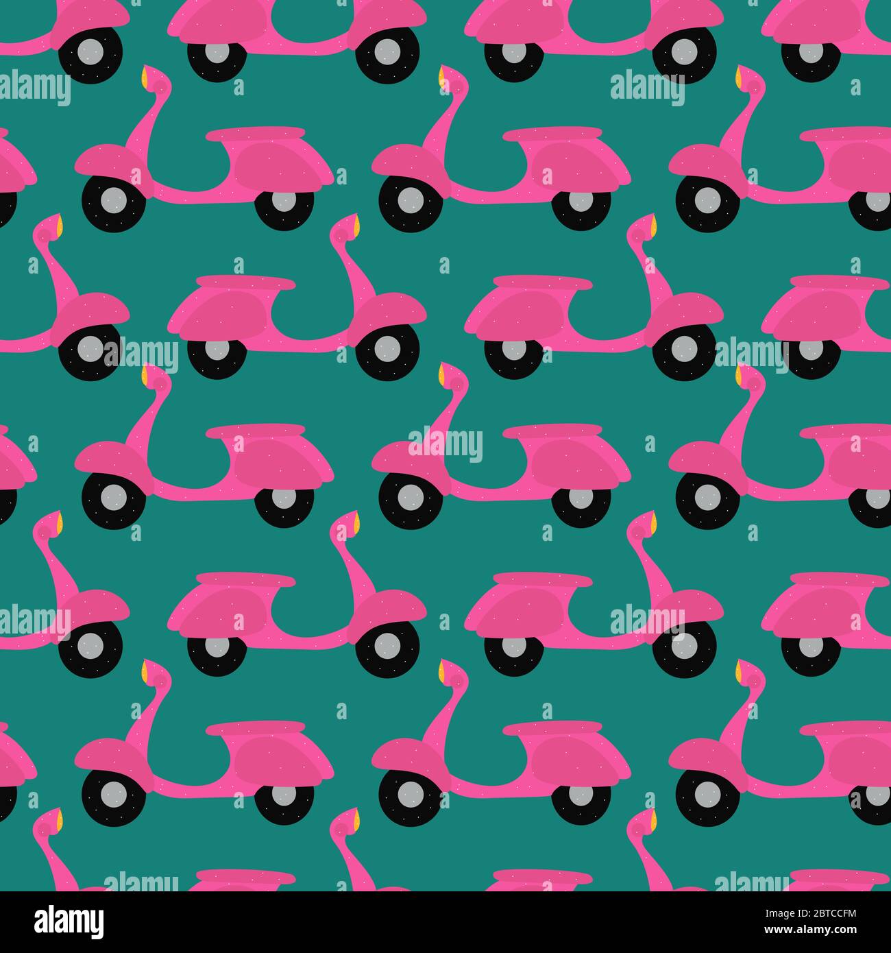 Scooter pattern , illustration, vector on white background Stock Vector ...