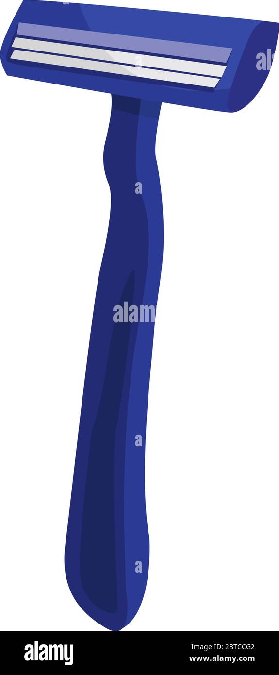 Blue razor , illustration, vector on white background Stock Vector ...