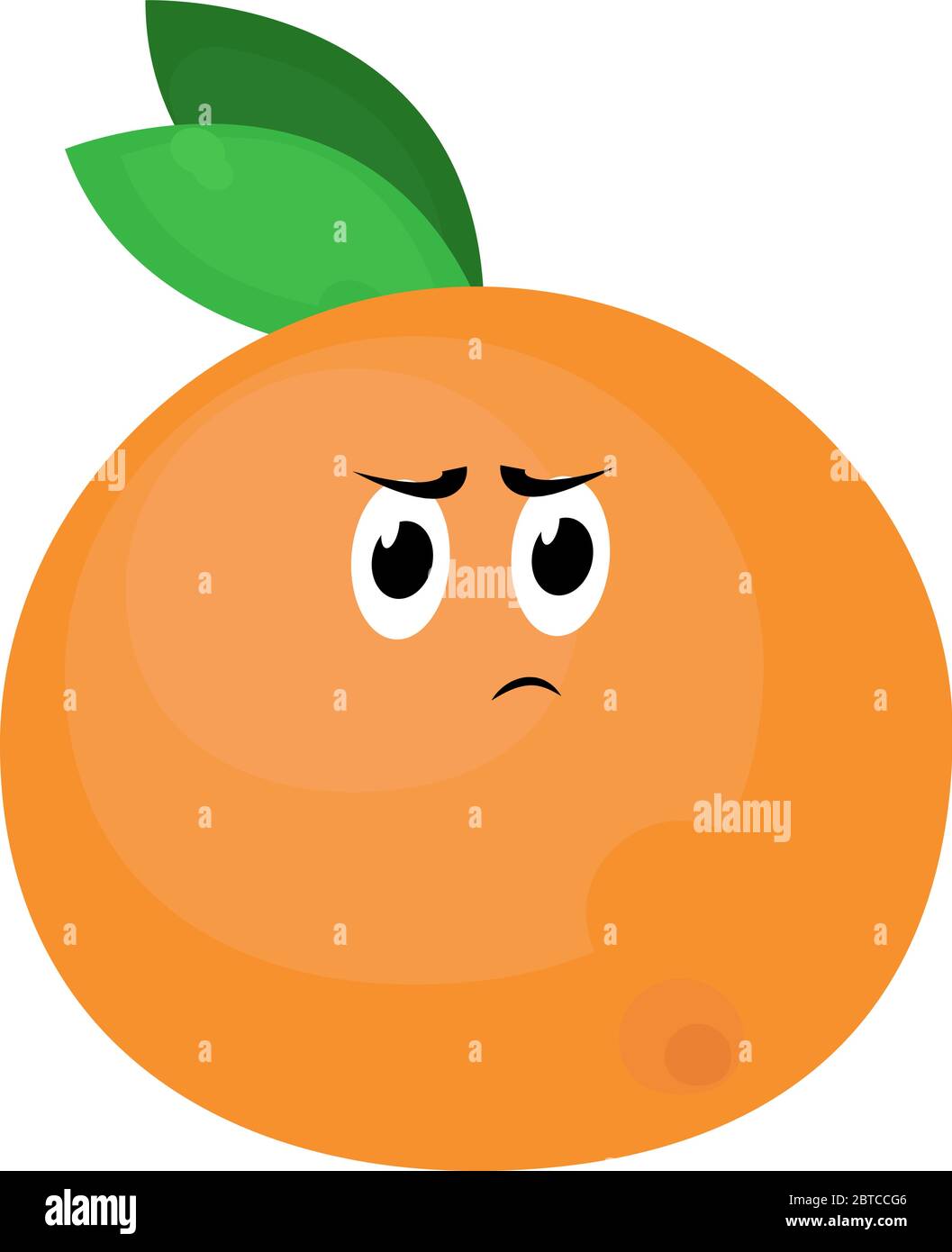 Angry orange , illustration, vector on white background Stock Vector ...