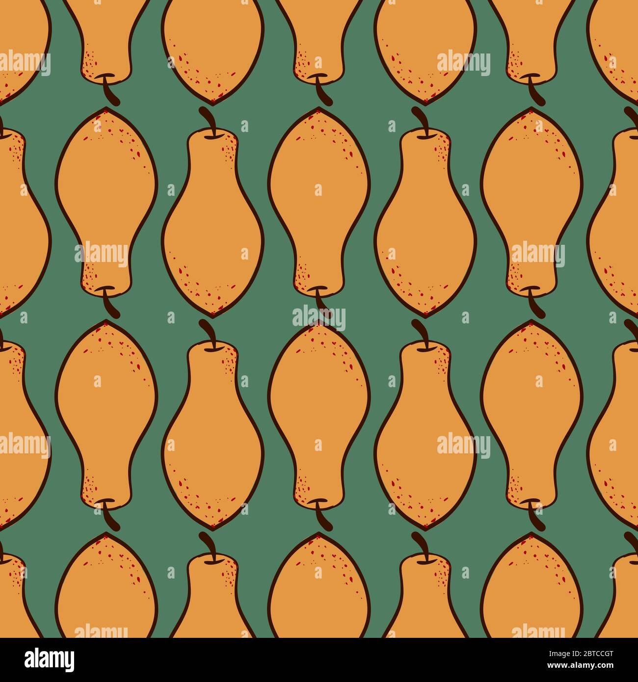 Papaya pattern , illustration, vector on white background Stock Vector ...