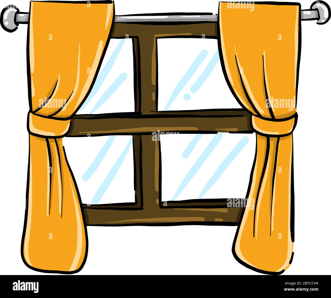 Old window frame Stock Vector Images - Alamy