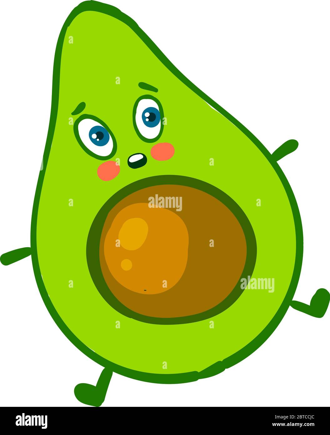 Cartoon avocado character on Stock Vector Images - Alamy