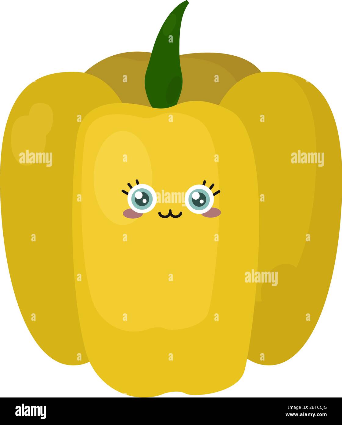 Yellow pepper , illustration, vector on white background Stock Vector ...