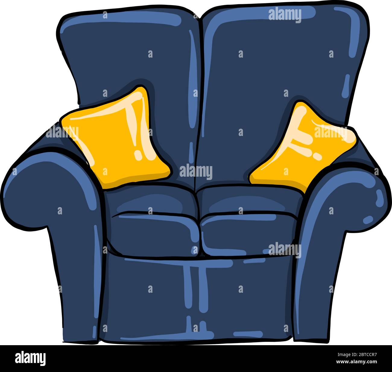 Blue couch sofa Stock Vector Images - Alamy