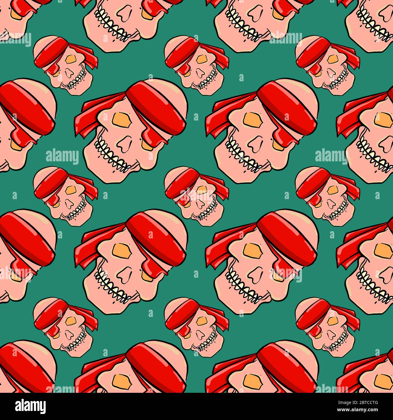 Skulls pattern , illustration, vector on white background Stock Vector ...