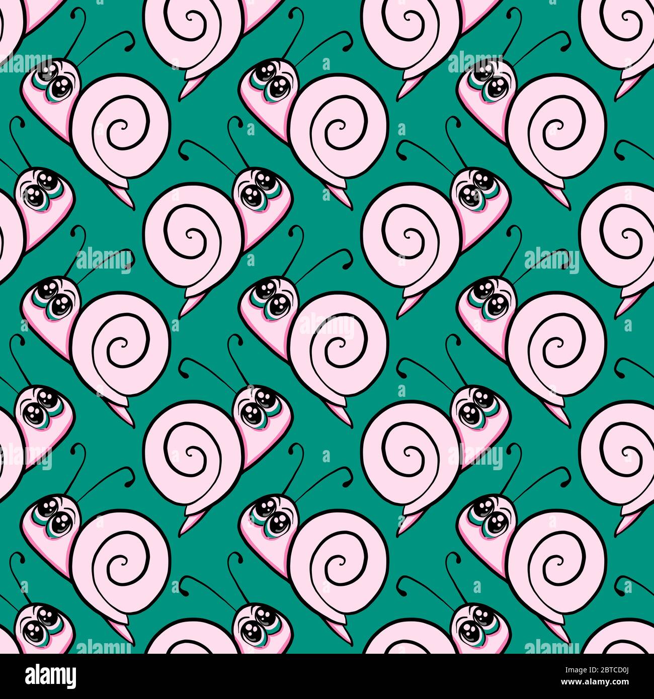 Snail pattern , illustration, vector on white background Stock Vector ...