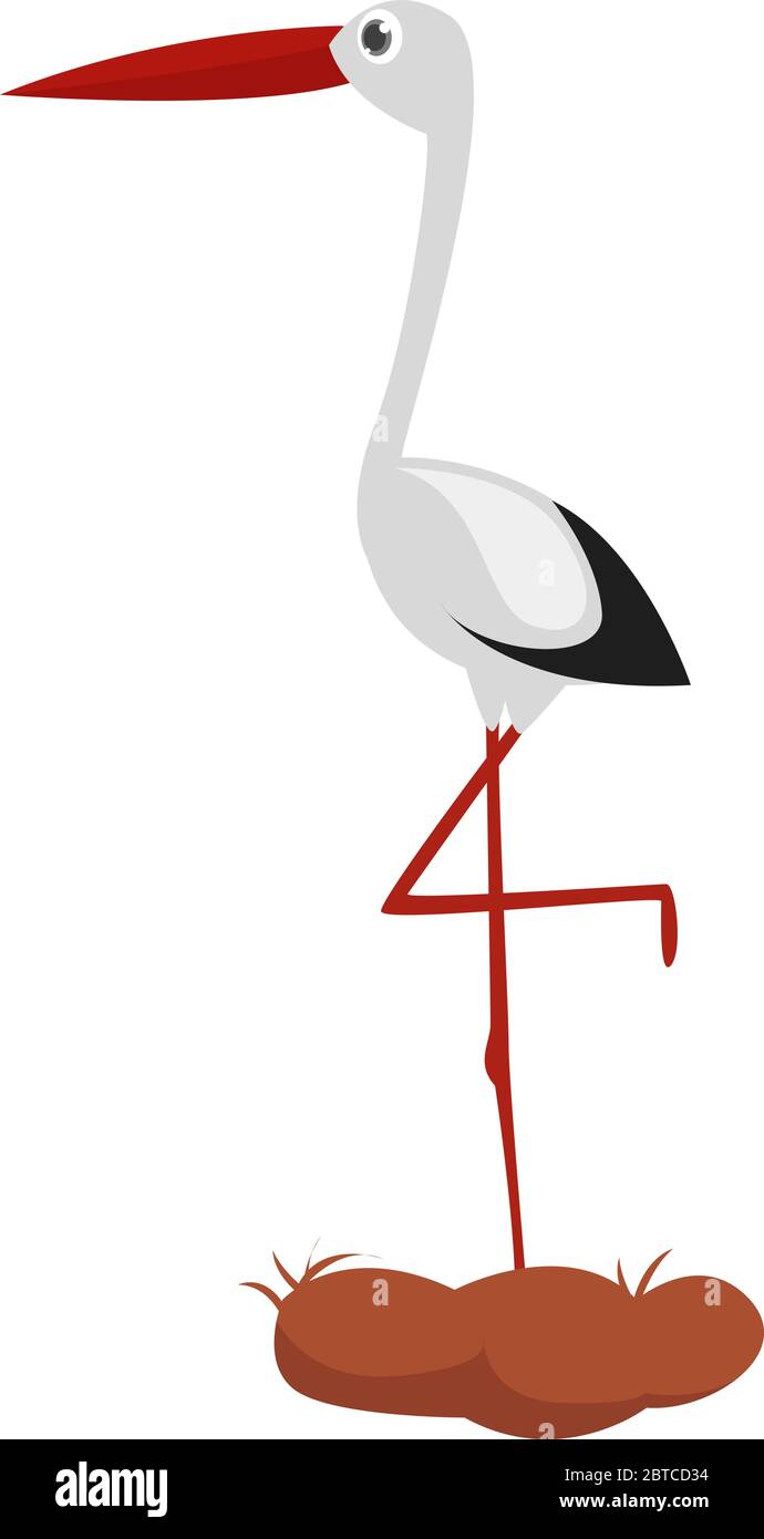 Heron with one leg Stock Vector Images - Alamy