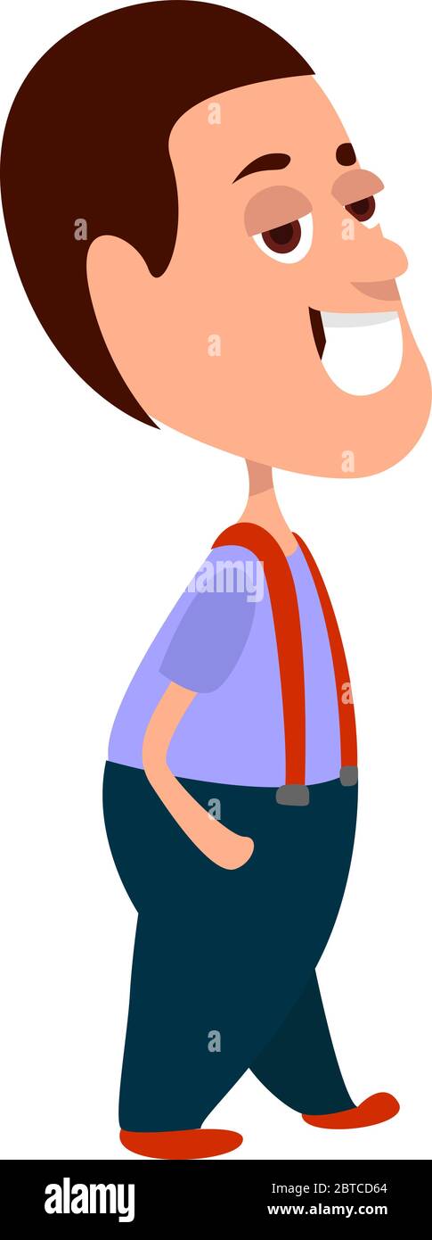 Man smiling , illustration, vector on white background Stock Vector ...