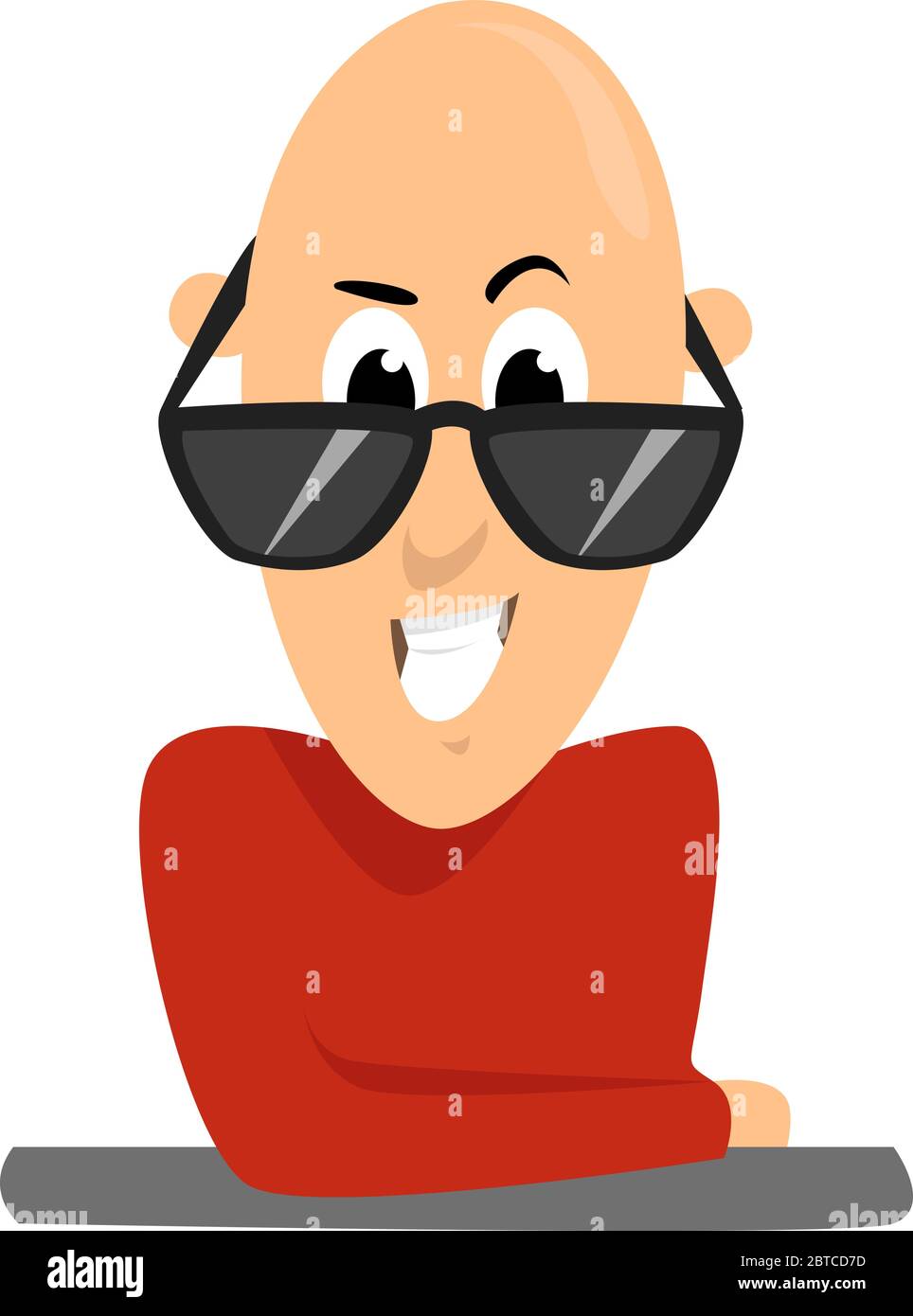 Man smiling , illustration, vector on white background Stock Vector ...