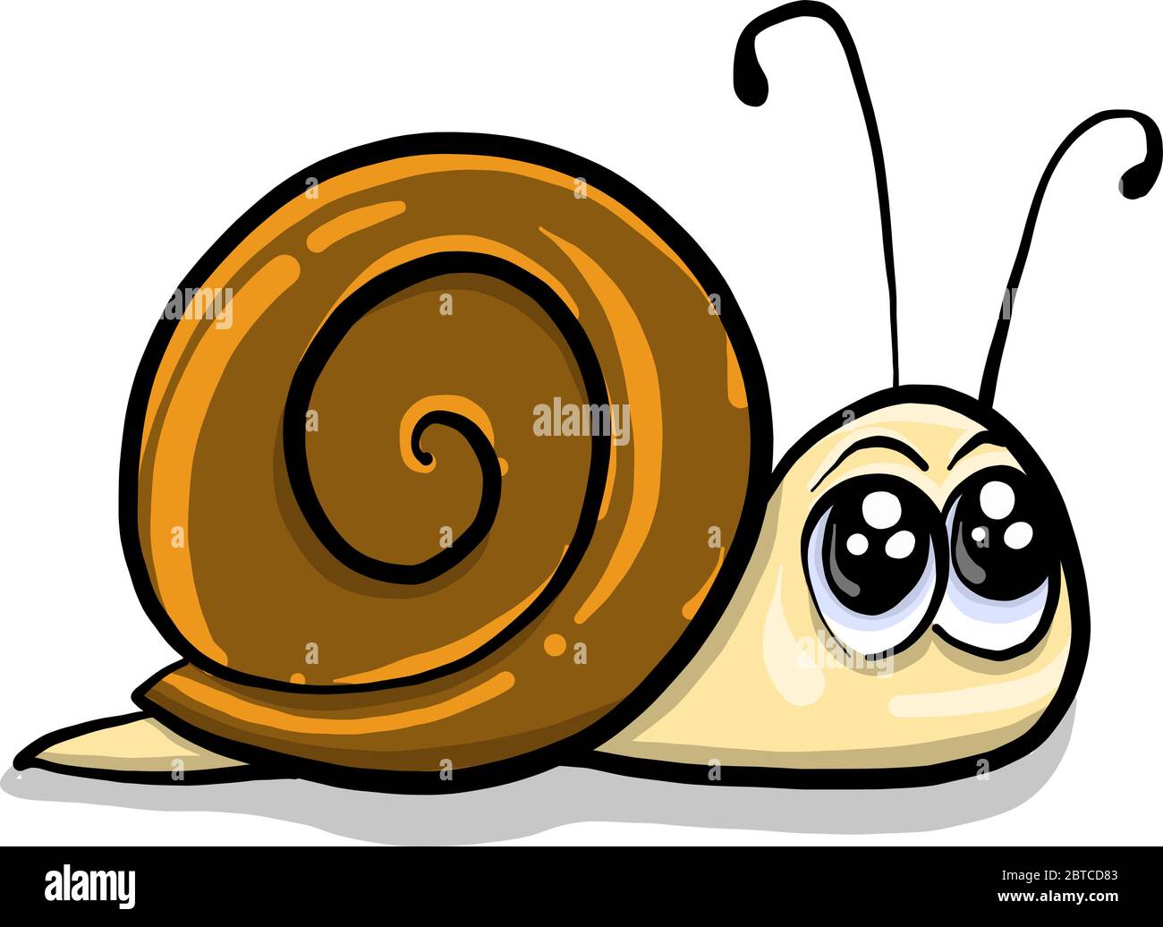 Small snail , illustration, vector on white background Stock Vector ...