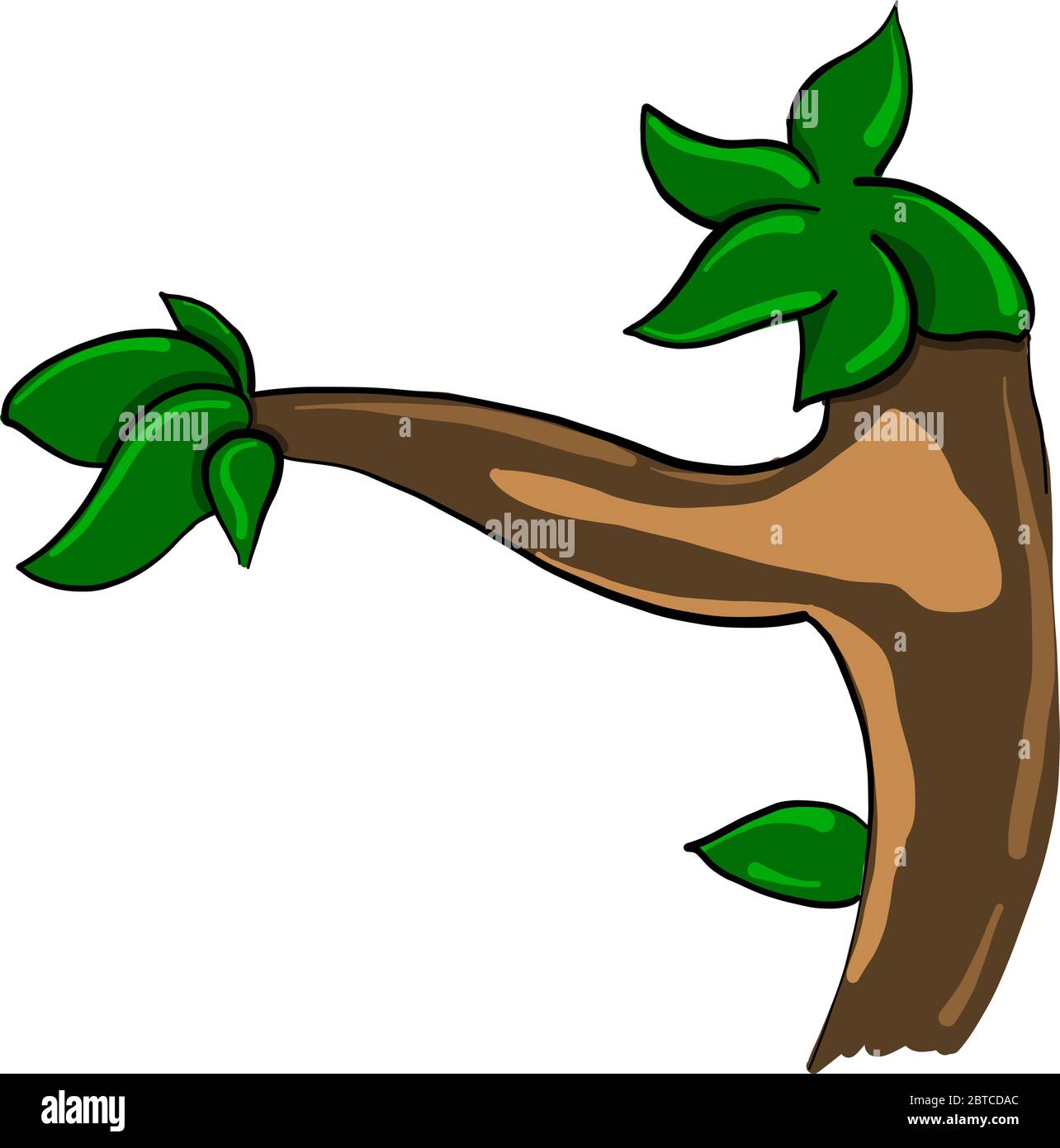 Tree branch , illustration, vector on white background Stock Vector ...