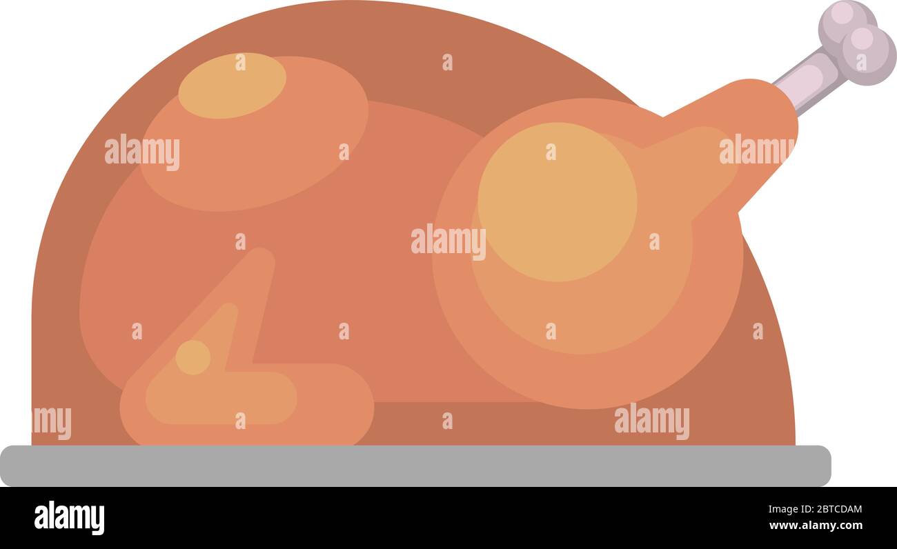 Baked chicken dinner on Stock Vector Images - Alamy