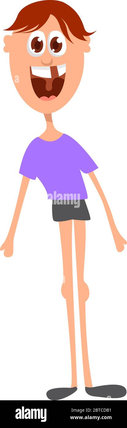 Man without teeth , illustration, vector on white background Stock ...