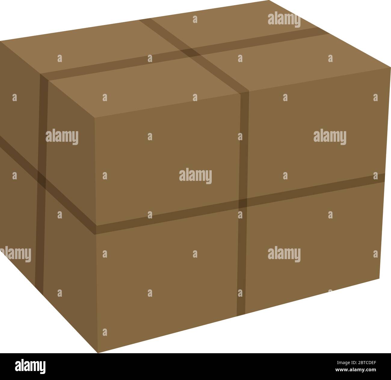 Carton box, illustration, vector on white background Stock Vector Image ...