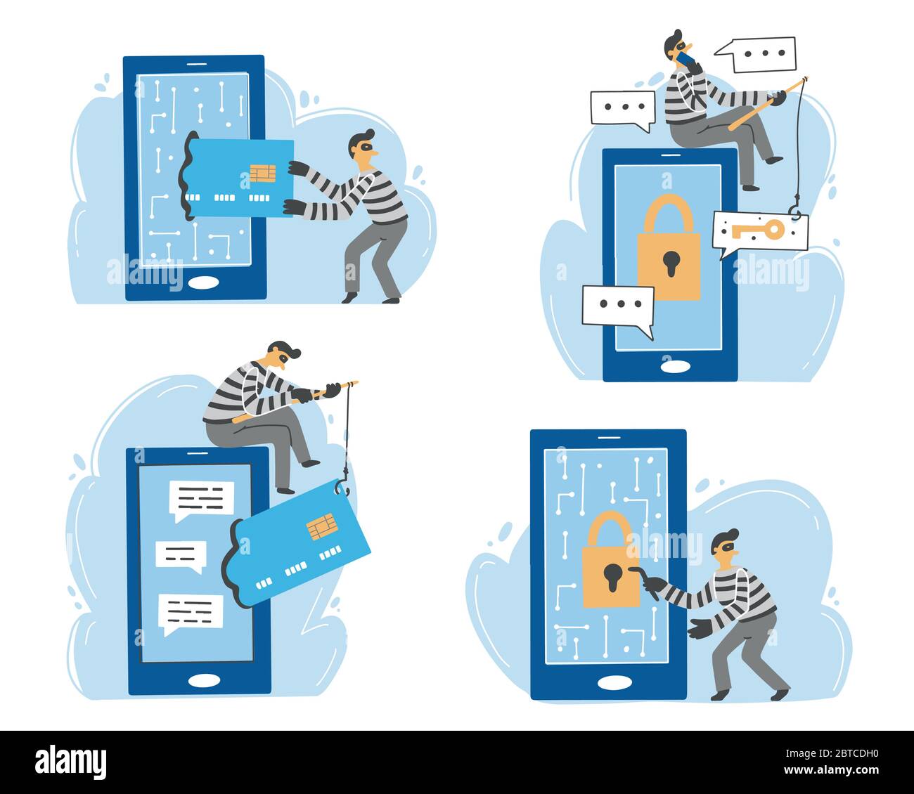 Bank card scam Stock Vector Images - Alamy