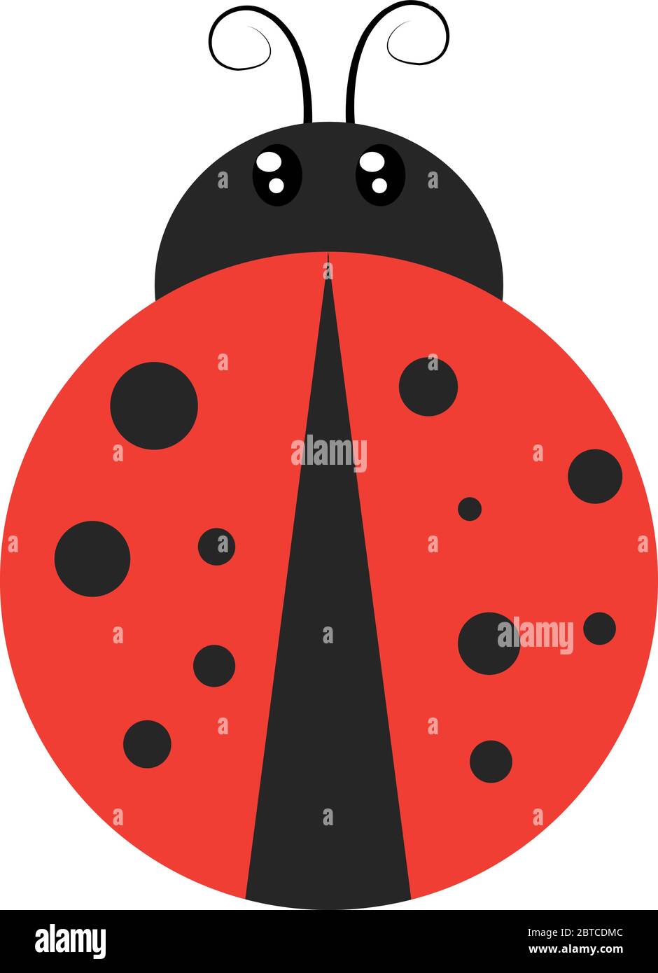 Ladybug flat, illustration, vector on white background Stock Vector ...
