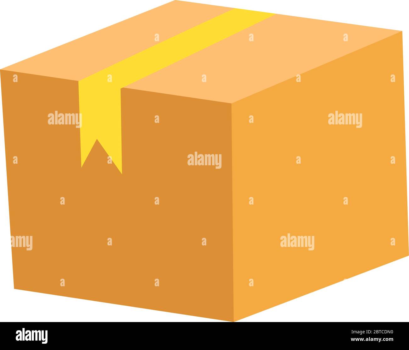 Orange box, illustration, vector on white background Stock Vector Image ...