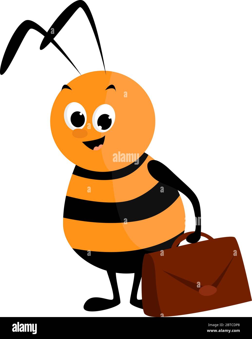 Working bee , illustration, vector on white background Stock Vector ...