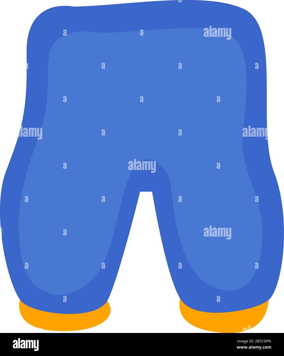 Blue shorts, illustration, vector on white background Stock Vector ...